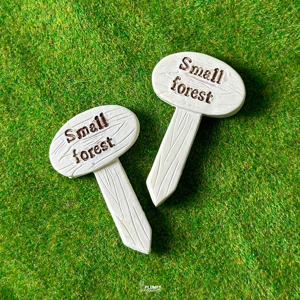 Miniature Garden Sign Post – Plumpy Succulents